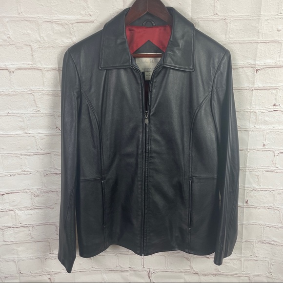 Studio Works | Jackets & Coats | Studio Works Genuine Black Leather ...